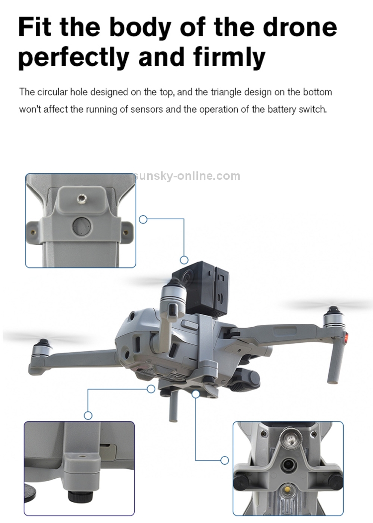STARTRC Multifunction Extended Mount Action Camera Expansion Bracket Kit for DJI Mavic Air 2