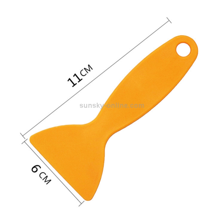100 Pcs 노란색 플라스틱 작은 스크레이퍼 자동차 필름 도구 필름 스크레이퍼 자동차 액세서리