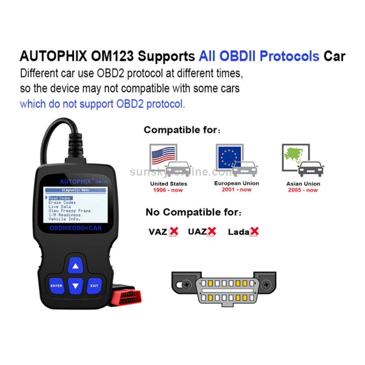 AUTOPHIX OM123 voiture Portable OBD2 Scanner outil de Diagnostic de ...