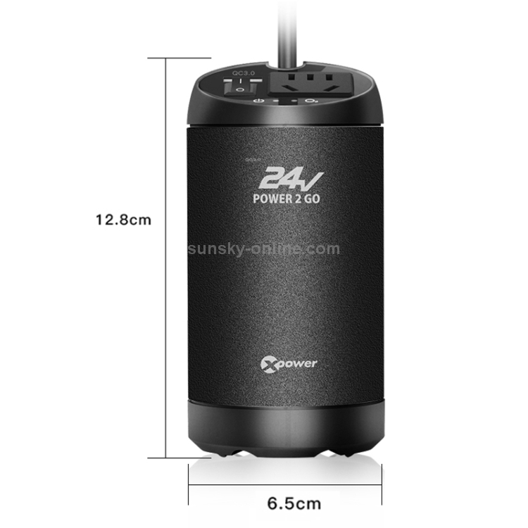 XPower T200B DC 24 โวลต์เป็น AC 220 โวลต์รถอเนกประสงค์อินเวอร์เตอร์พาวเวอร์ 2.4A อะแดปเตอร์ชาร์จ ...