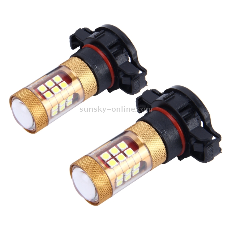 2 PCS H16 10W 1300 LM 6500K 28 SMD-3030 LEDs ไฟตัดหมอกรถยนต์ DC 12V ...