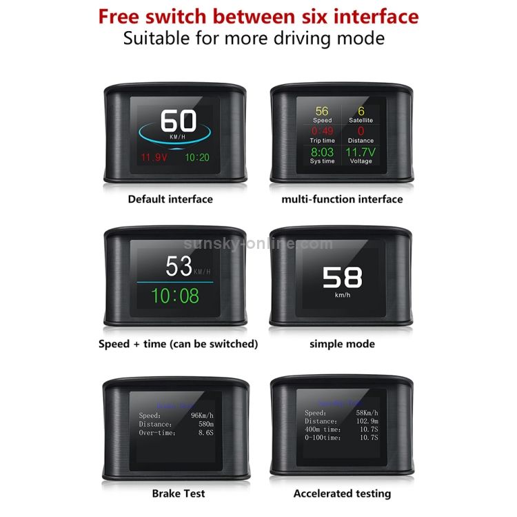 T600 Hud 22 인치 자동차 Gps 스마트 디지털 미터 Tft Lcd 멀티 컬러 속도 및 주행 거리 시간 및 전압