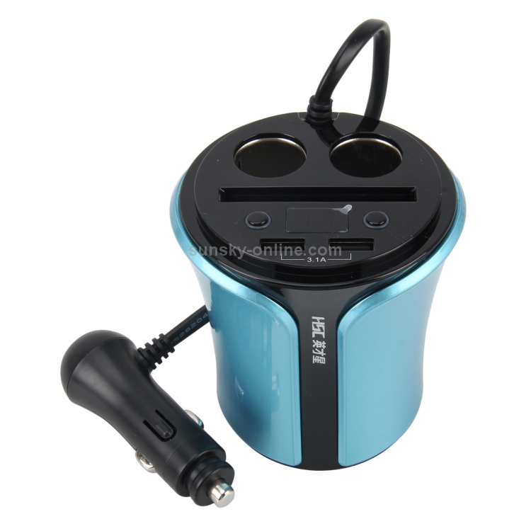 Hsc 108d 자동차 컵 충전기 31a 컵 유형 자동차 충전기 듀얼 Usb 포트 자동차 12v 24v 충전기 카드 소켓
