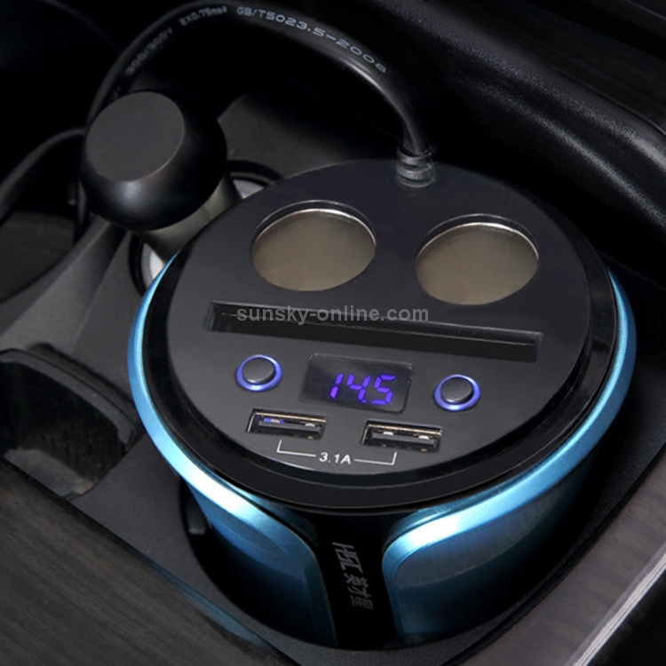 Hsc 108d 자동차 컵 충전기 31a 컵 유형 자동차 충전기 듀얼 Usb 포트 자동차 12v 24v 충전기 카드 소켓