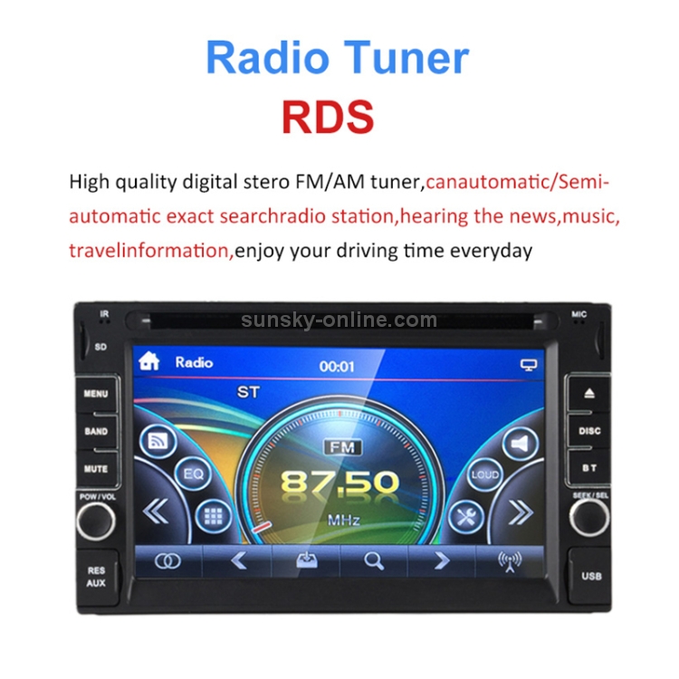 6.2 inch Touch Screen HD Double Din in Dash Car CD DVD Player Radio ...