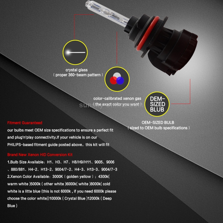 55W 9004/9007 / HB1 / HB5 4300K ชุดแปลงซีนอน HID พร้อมบัลลาสต์บางแบบ ...