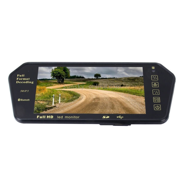7 inch 480*234 Rear View TFT-LCD Color Car Monitor with Bluetooth MP5 ...