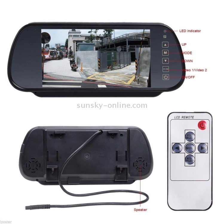 7 inch 800*480 Rear View TFT-LCD Color Car Monitor, Support Reverse ...