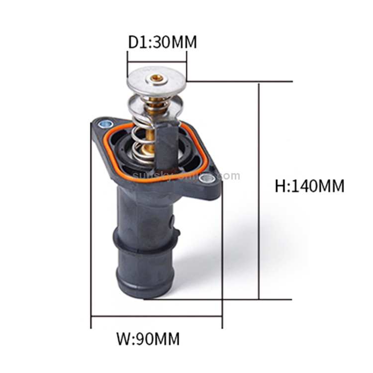 Car Coolant Thermostat Set Thermostat Housing Cover + Coolant Water ...