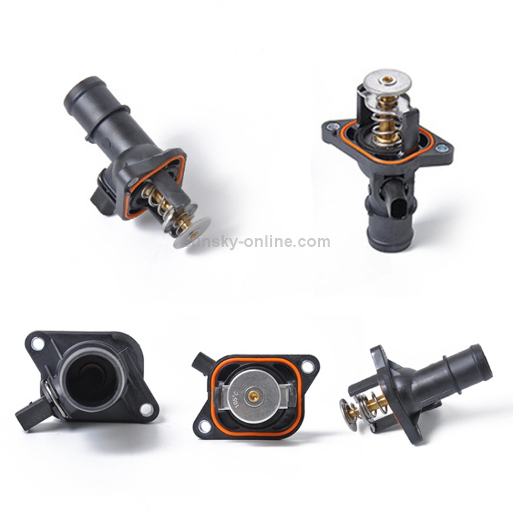 Car Coolant Thermostat Set Thermostat Housing Cover + Coolant Water ...