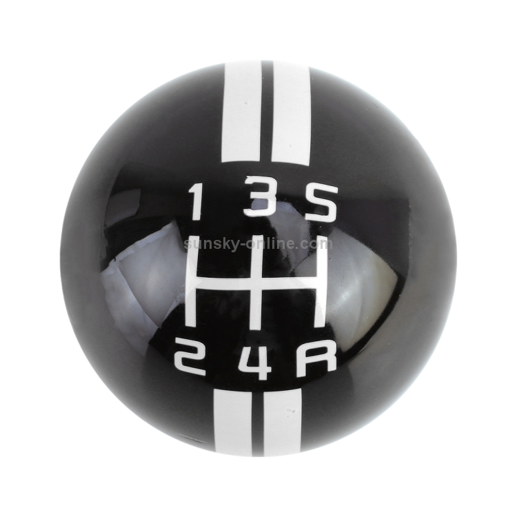 범용 차량 볼 모양 수정 수지 시프터 수동 5 단 기어 시프트 노브 검정 흰색