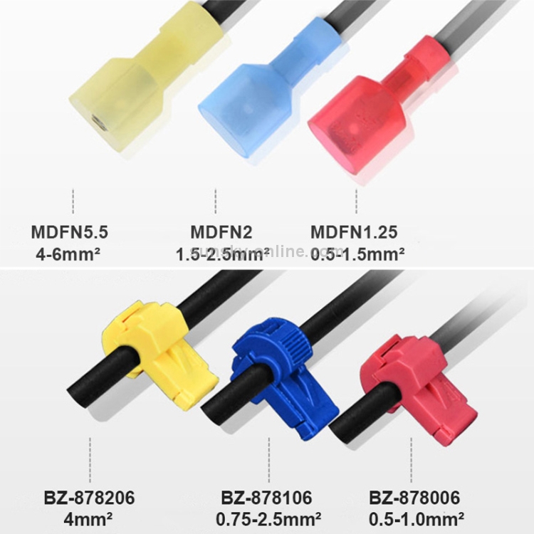 120 in 1 Universal T Shape Push Clamp Solderless Wire Connector Fast ...