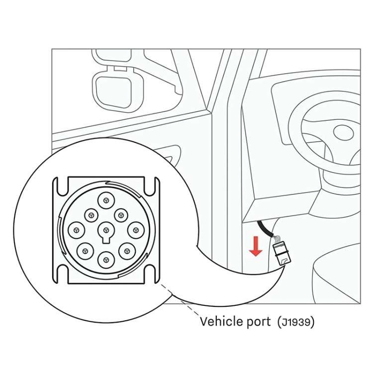 For Cummins J1939 9 Pin Connector Diagnosis Cable