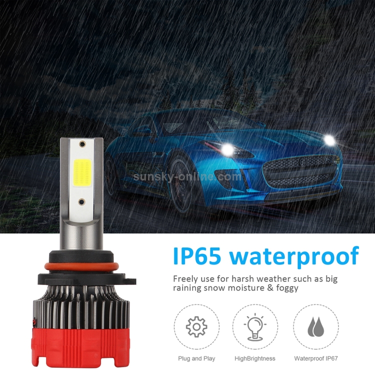 2 PCS EV18 9005 DC9-30V 20W 6000K 2500LM ไฟ LED ไฟหน้ารถ
