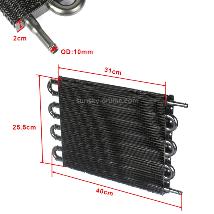 รถ Universal Modified Radiator Transmission Oil Cooler, 8 แถว