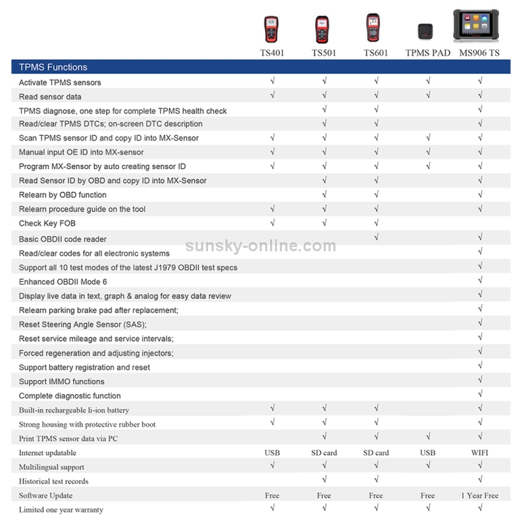 AUTEL MaxiTPMS TS401 Strumento di diagnostica TPMS MX-Sensor Lettura ...