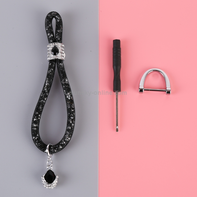 Car Diamond Metal + Plastic Keychain (Black)