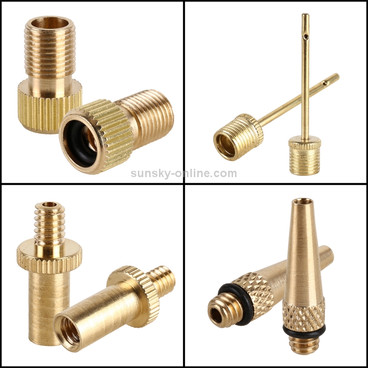 2 Sets (32 in 1) Inflator Adapter French Mouth / US Mouth / UK Mouth ...