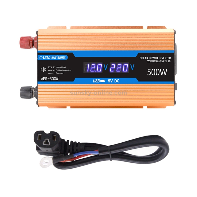 Carmaer Modified Sine Wave 60V to 220V 500W Car Multi-function Double ...
