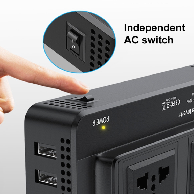 DC12V 200W AC110V Car Smart Multi-functional Digital Display Inverter ...