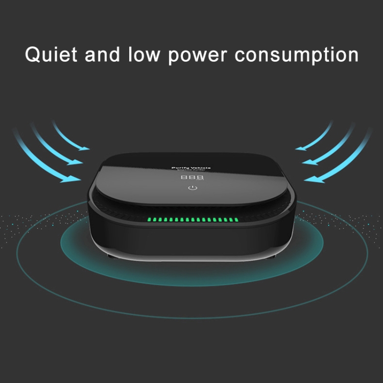 XJ-008 Car Negative Ion USB Air Purifier, Smart Version (Black)