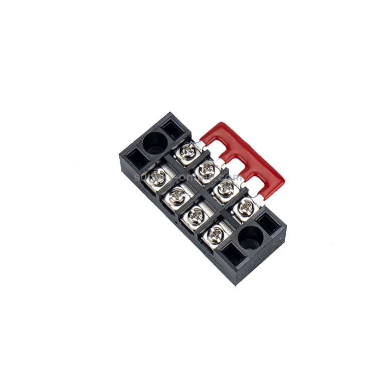 5 PCS Car 4-way TB-1504 ขั้วต่อขั้วต่อสายไฟสองแถว + แถบเชื่อมต่อ 4 ...