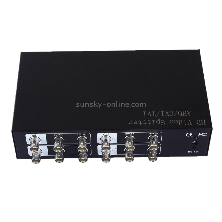 Coaxial AHD / CVI / TVI 4 เป็น 8 Video Signal Splitter