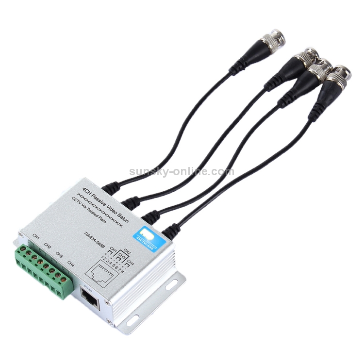HD204A-F HD-CVI / TVI / AHD กล้องวงจรปิด 4CH UTP Passive Video Balun