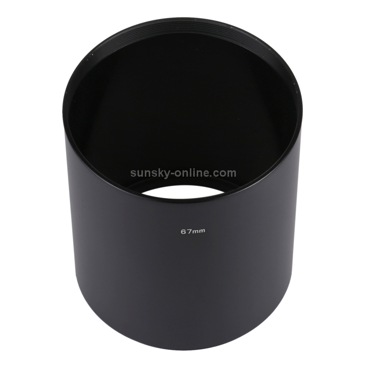 67mm Thread Type Straight Tube Full Metal Lens Hood Shade for Medium ...