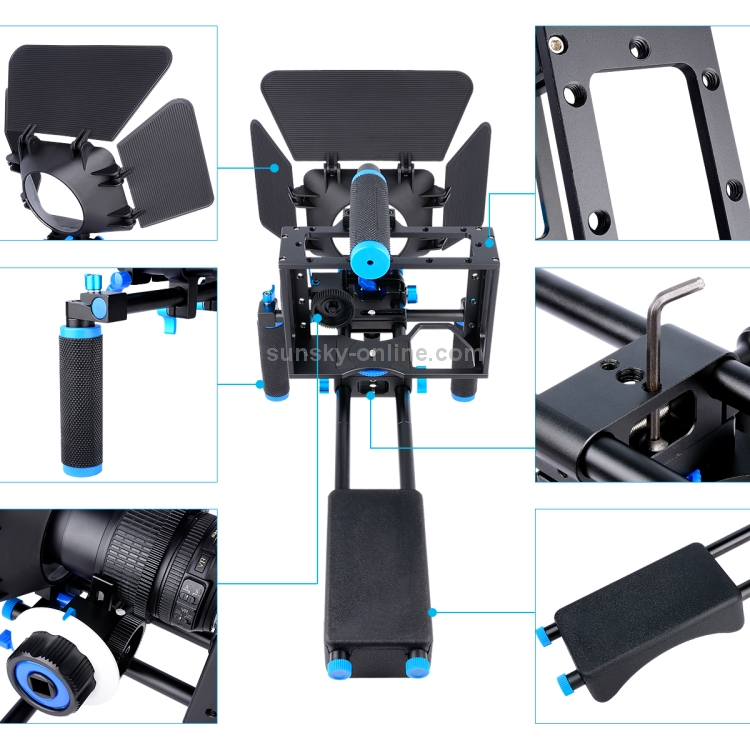 YELANGU D222 Dual Handles Camera Shoulder Mount + Camera Cage ...