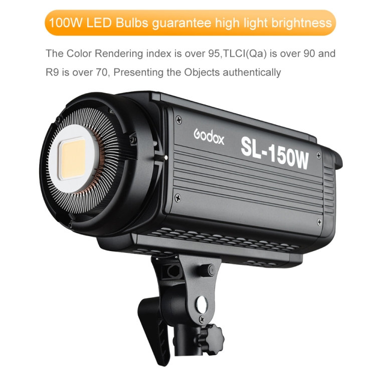 Godox SL150W 150W 5600K 일광 균형 LED 조명 스튜디오 연속 사진 비디오 조명(미국 플러그)
