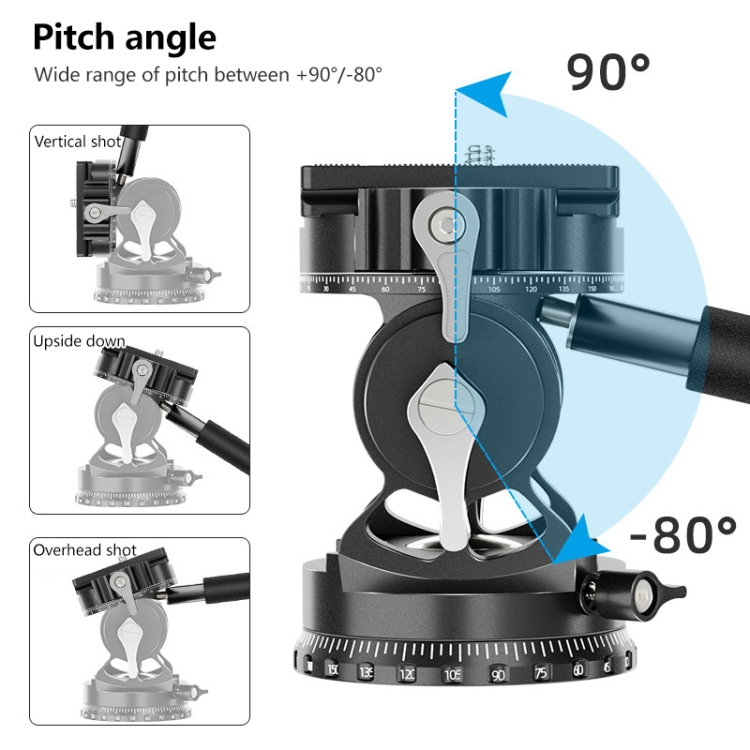 BEXIN DT-02S/S 2D 360 Degree Panorama Heavy Duty Tripod Action Fluid ...
