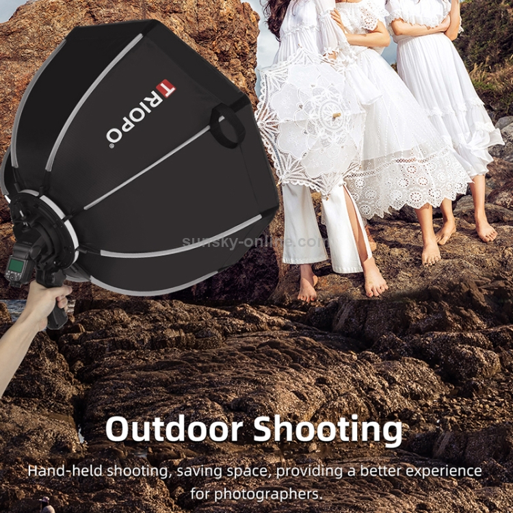 TRIOPO KS65 65cm Speedlite Flash Octagon Parabolic Softbox Diffuser ...