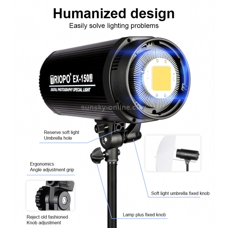 TRIOPO EX-150W Studio Flash Built-in Dissipate Heat System with EX ...