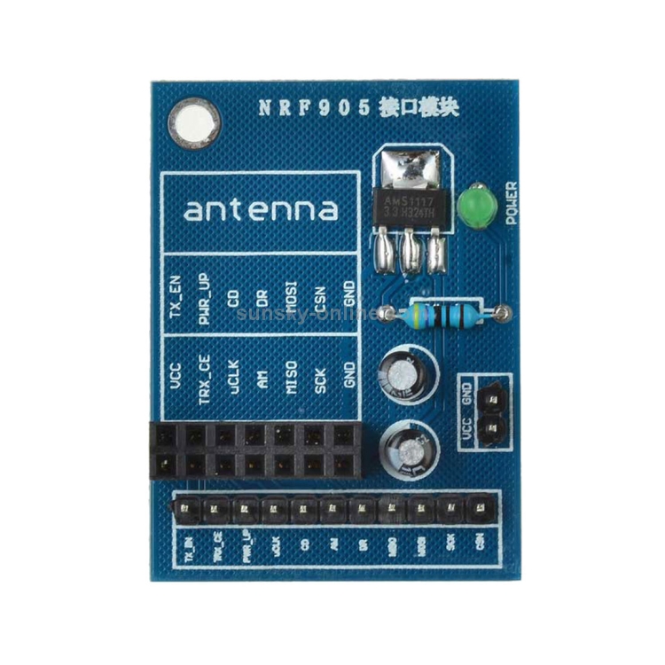 Module sans fil NRF905 14 broches avec AMS1117 3.3V adaptateur de prise de puce stable ...