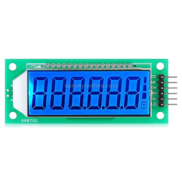 LDTR - WG0101 Módulo de pantalla LCD de 7 segmentos y 6 dígitos de 2,4 pulgadas para Arduino ...
