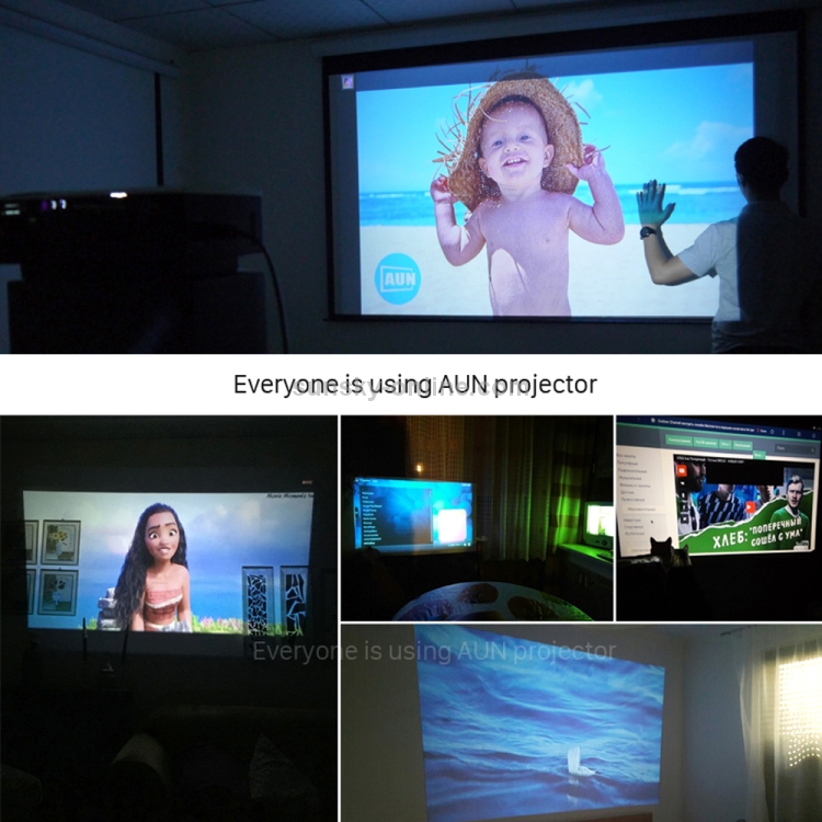 AUN AKEY1X Sync Screen 1800 Lumens LED 800x480 Multimedia Video ...