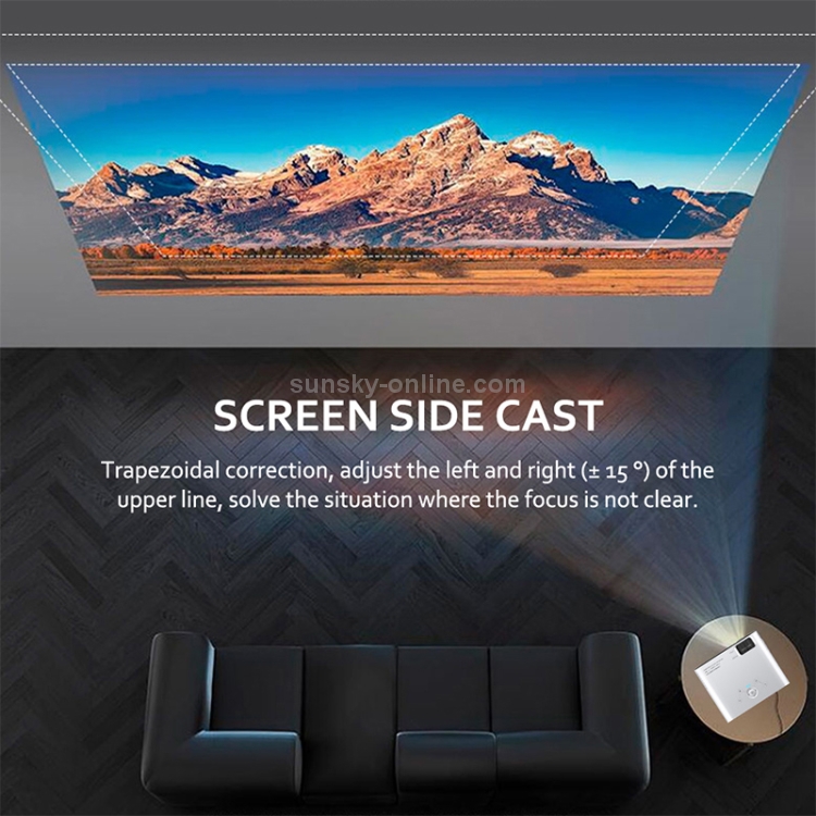 E450 1280x720P 120 ANSI Lumens Portable Home Theater LED HD Digital ...