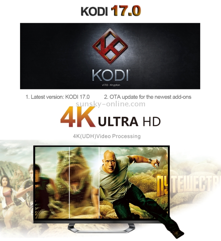 KM8 PRO 4K UHD Smart TV Box with Remote Controller, Android 6.0 Amlogic ...