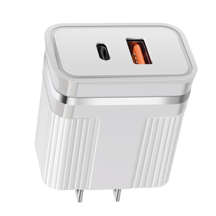 RSY USB + USB-C / Type-C Dual Ports Fast Charging Travel Charger, US ...