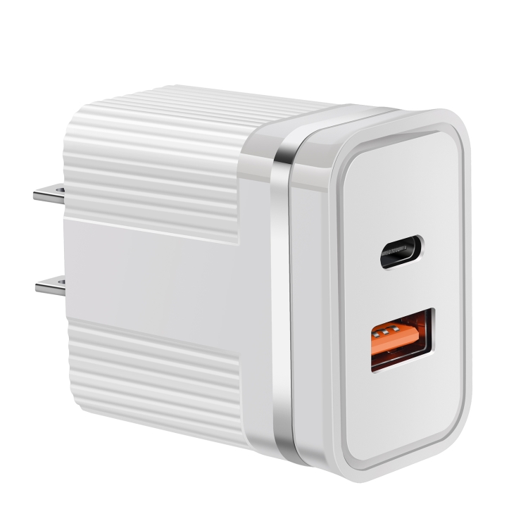 RSY USB + USB-C / Type-C Dual Ports Fast Charging Travel Charger, US ...