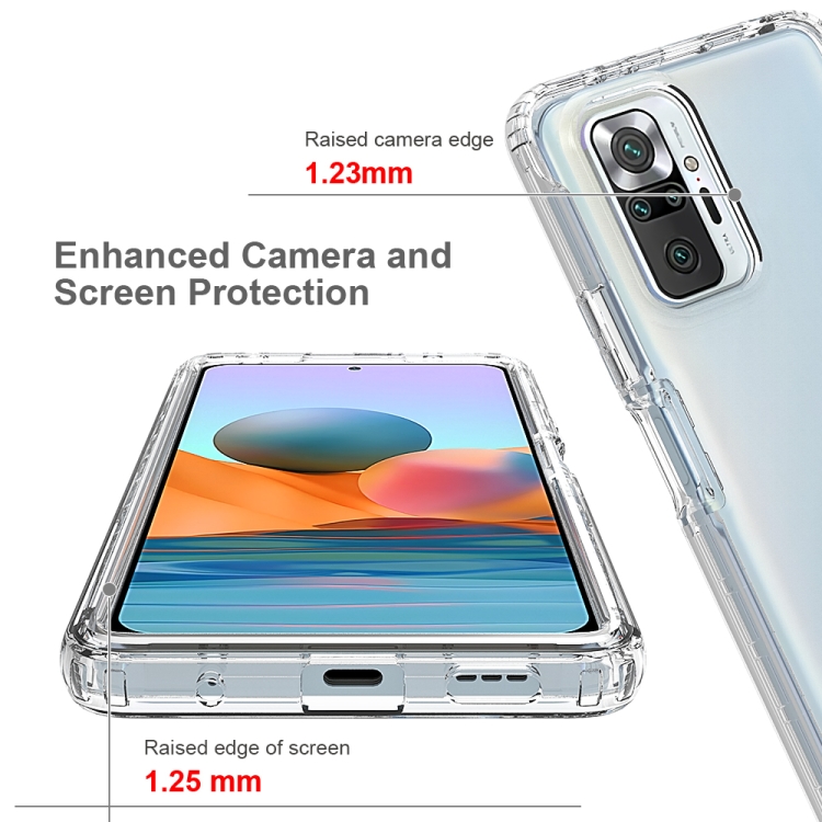 สำหรับ Xiaomi R Edmi Note 10 Pro กันกระแทกพีซีโปร่งใสสูง + กรณีป้องกัน TPU