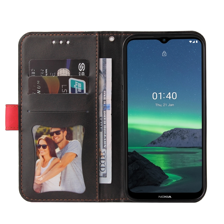 For Nokia 1.4 Business Stitching-Color Horizontal Flip PU Leather Case ...