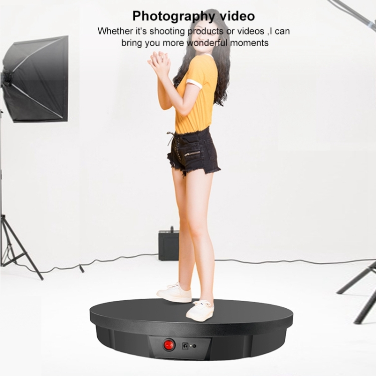 52cm 원격 제어 전기 회전 턴테이블 디스플레이 스탠드 비디오 촬영 소품 턴테이블 충전 전원 전원 플러그 영국 플러그 흰색