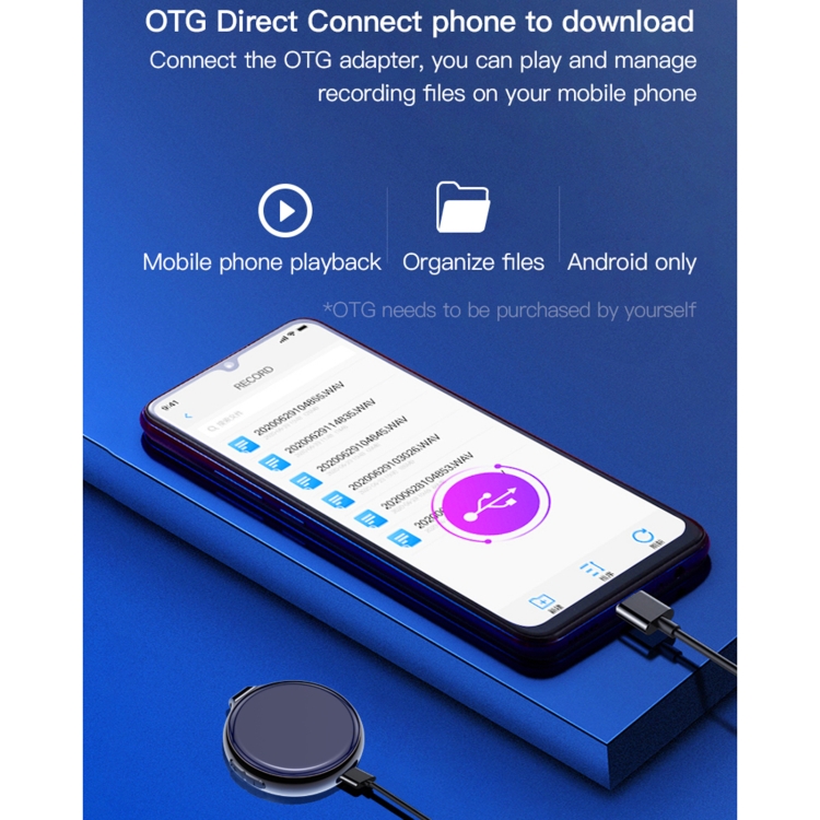 Q39 AI 지능형 고화질 노이즈 감소 음성 제어 레코더, 용량 : 8GB (블랙)