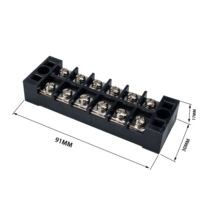A4008 5 in 1 TB-2506 25A 이중 열 6 위치 고정 전원 나사 단자