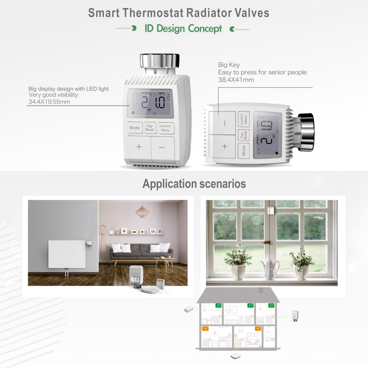 TV01-BT Bluetooth Version Smart Thermostat Radiator Valve