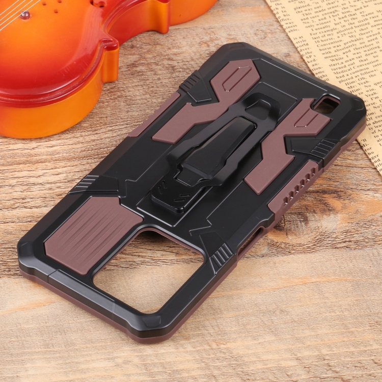 สำหรับ Oppo Realme C31 Armour Warrior PC + Case โทรศัพท์ TPU (Brown)