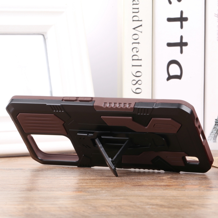 สำหรับ Oppo Realme C31 Armour Warrior PC + Case โทรศัพท์ TPU (Brown)