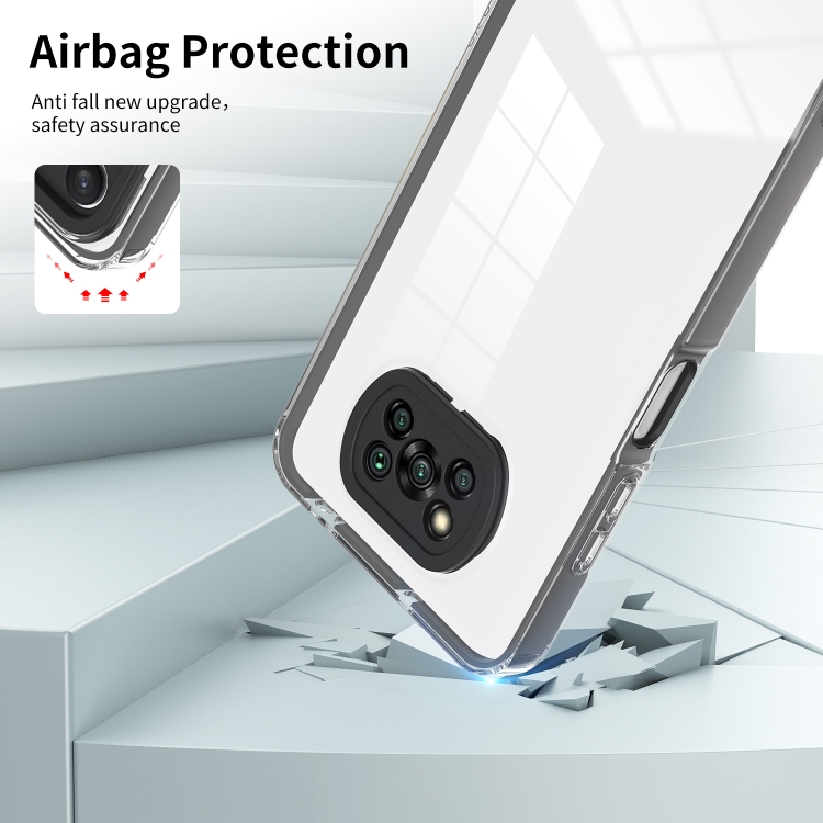 For Xiaomi Poco X3 NFC / X3 Pro 3 in 1 Clear TPU Color PC Frame Phone ...